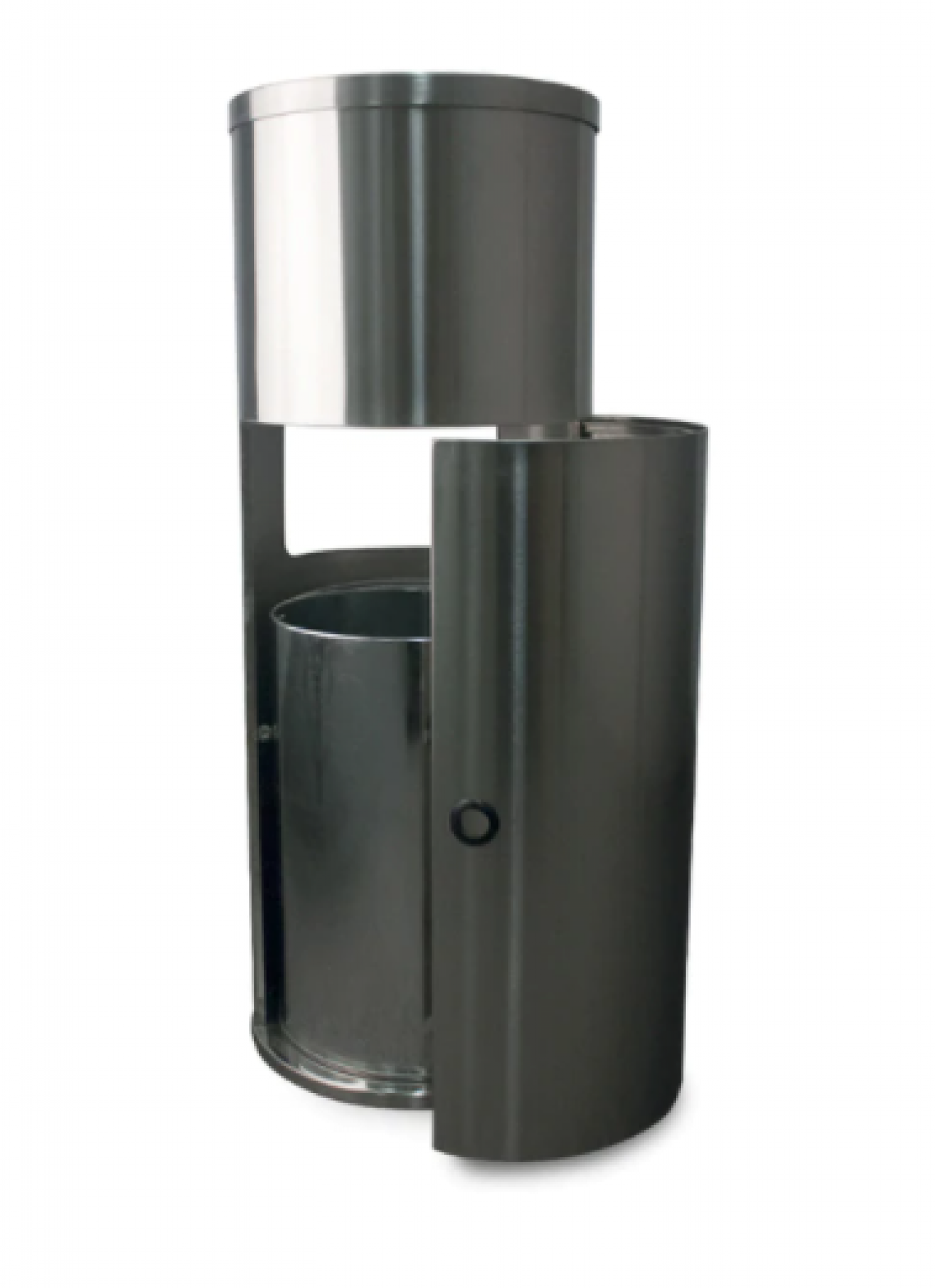 FLOOR STAND GYM WIPE DISPENSER W/ TRASHCAN, STAINLESS STEEL - LRS Supply