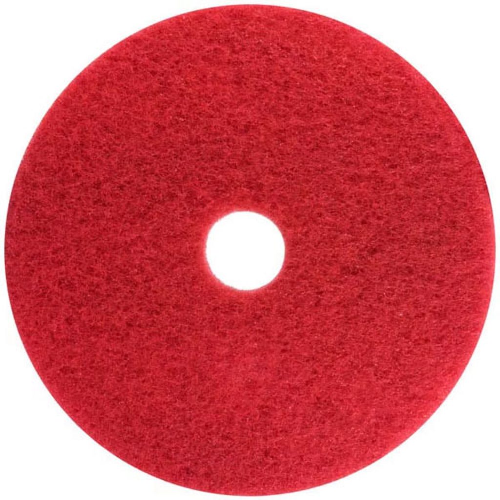 10" RED SPRAY BUFFING FLOOR PADS (5/CS) - LRS Supply